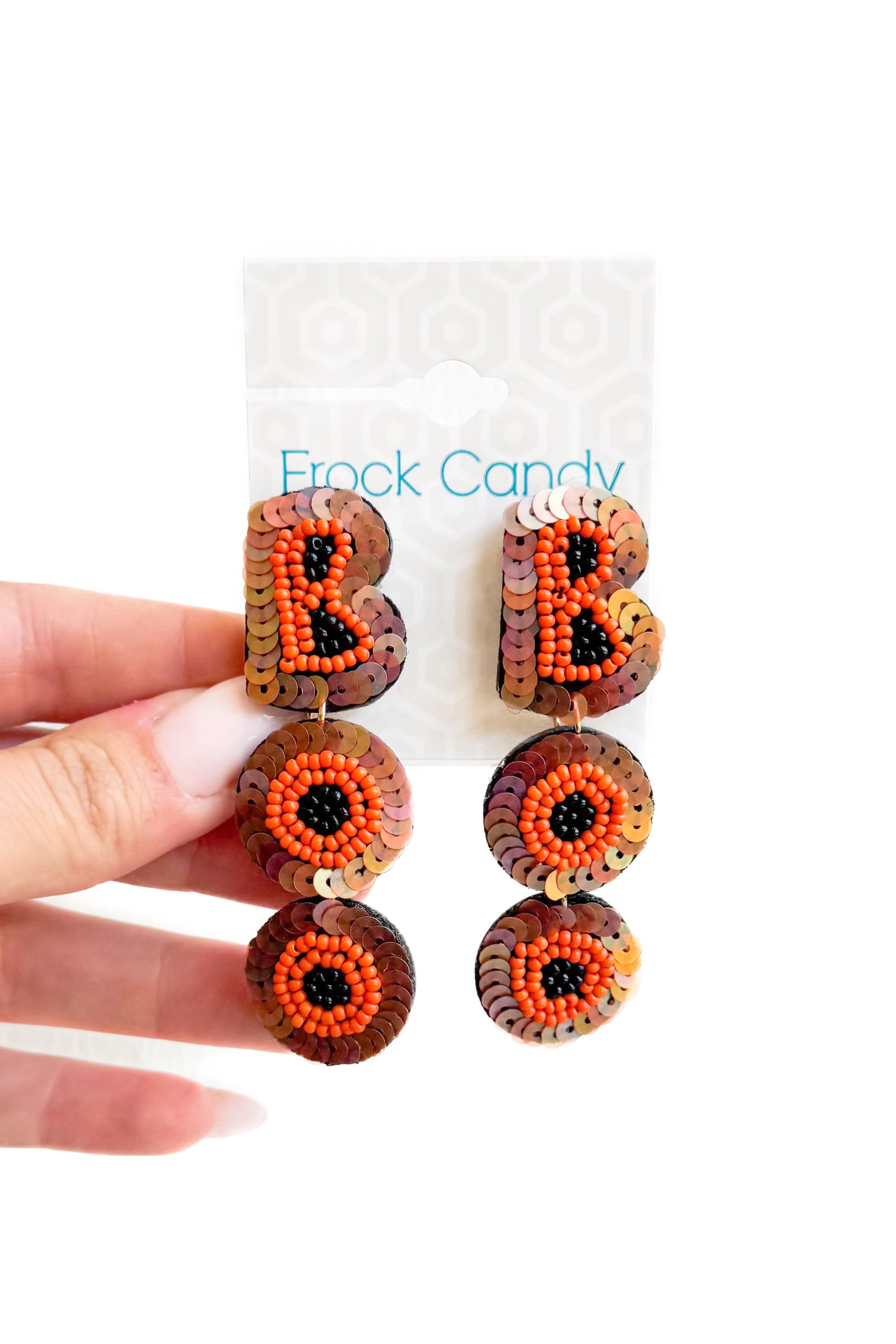 Keep It Spooky Beaded Boo Earrings - Frock Candy