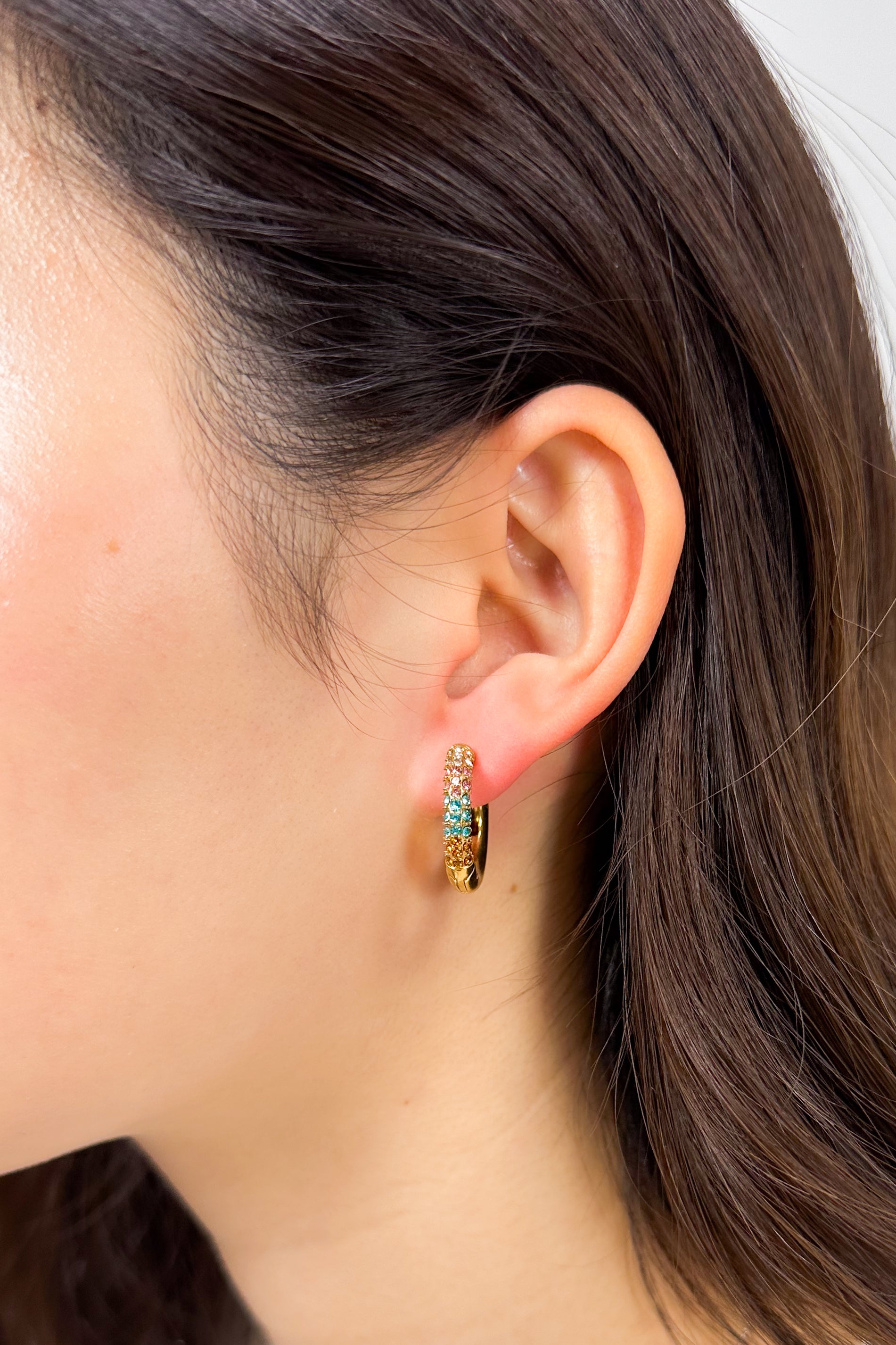 Good Vibes Rhinestone Huggies - Frock Candy