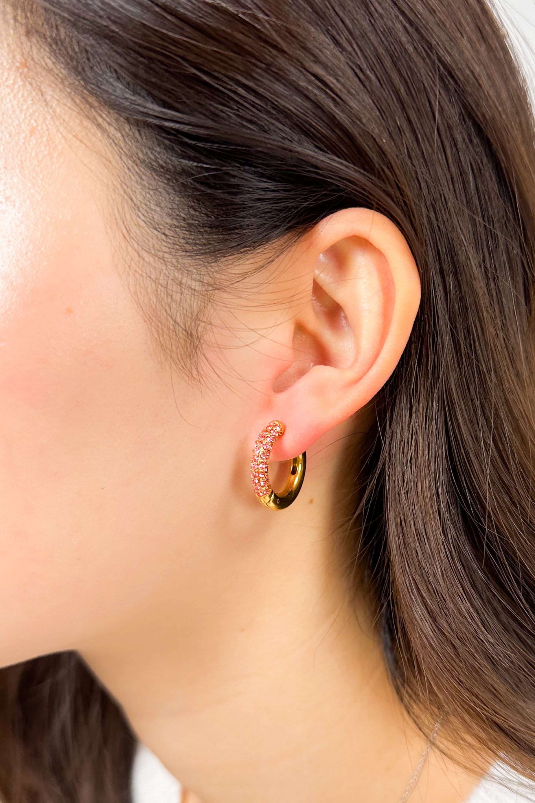 Good Vibes Rhinestone Huggies - Frock Candy